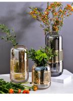 China Modern Glass Vase For Home And Office Decoration Transparent Flower Holder for sale