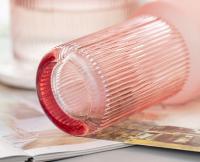 China H25cm Elegant Pink Glass Vase for Flowers Decor for Home Office Kitchen for sale