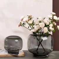 China H20cm Elegant Modern Flower Centerpiece Round Terrarium Vase Fish Bowl Decor for Home Office Living Room for sale