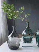 China H29cm Modern Transparent Glass Vase for Holding Flowers Elegant Home Décor for sale