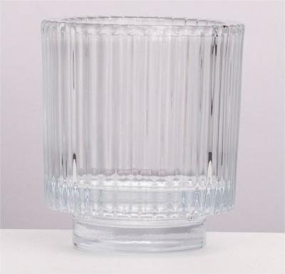 China 300ml Round Thick Glass Votive Holders for Wedding Base Party and Home Decor for sale