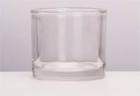 China 270ml Elegant Transparent Ribbed Glass Votive Candle Holders for Wedding for sale