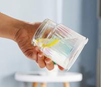 China 400ml Clear Glass Tumbler Water Cup with Straw and Lid Sealed Carry On for Daily Use for sale