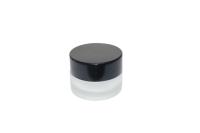 China 5ml Frosted Glass Cosmetic Jars with Screw Cap for sale