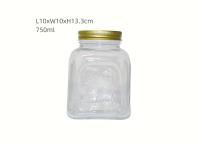 China 750ml Silk Screen Decal Glass Jars With Hot Stamping Custom Logo Design Available for sale