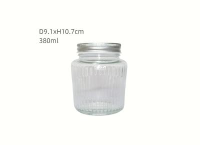 China 380ml Machine Made Glass Jars Food Storage With Personalized Label Design Free Sample Available for sale