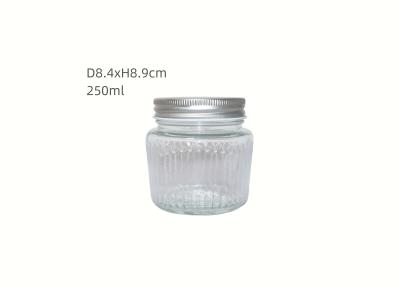 China 250 Ml Custom Logo Design Glass Jars With Clip Lid Or Screw On Machine Made Volume Carton Packing for sale