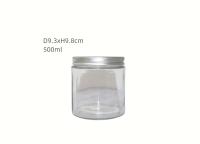 China 500ml Clear Empty Glass Jars with Airtight Lids for Food Storage Kitchen Wide Mouth for sale
