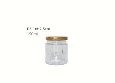 China 150ml Glass Label We Can Help You Free Design Clear Glass Jars for sale
