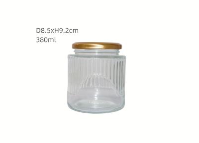 China 380ml Customized Decal Logo Empty Seal Jars for Transparent Packaging for sale