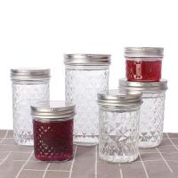 China 650ml Glass Kitchen Canisters Clear Glass Jars for Coffee Bean Cookies Spices Dry Food for sale
