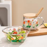 China 350ml Safe and Durable Glass Drinking Cup with Handle Clear Glass Lead Free Brewery for sale