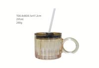 China Clear Tall Water Glass Tumbler / Reusable Glass Cups 300ml Capacity for Daily Hydration for sale