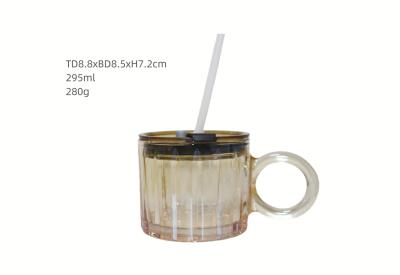 China Clear Tall Water Glass Tumbler / Reusable Glass Cups 300ml Capacity for Daily Hydration for sale