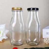 China 300ML Glass Reusable Leak Proof Milk Bottles Dishwasher Safe Varying Capacities for Freshness for sale