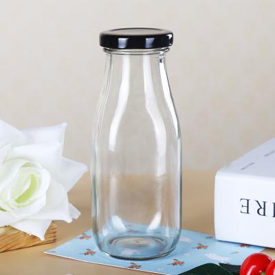China 300ML Glass Reusable Leak Proof Milk Bottles Dishwasher Safe Varying Capacities for Freshness for sale