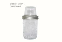 China 600ml Customized Transparent Empty Glass Jars with Label We Can Help You Free Design for sale