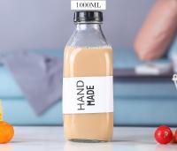 China 1000ML Clear Glass Milk Bottles for Leak-Proof Packaging and Distribution for sale