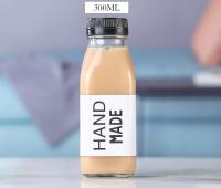 China 300ML Glass Milk Bottles with Plastic Caps Food Grade Glass Bottles for Honey Sauce for sale