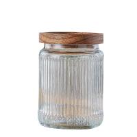 China 500ml Rimmed Glass Jars For Kitchen Airtight Storage Design Carton Packaging for sale