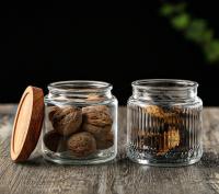China 500ml Customizable Clear Transparent Glass Jars Logo Design Assistance Available Sample Provided for sale