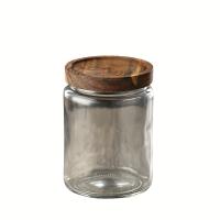 China 700ml Modern Clear Glass Jars with Free Design Assistance Silk Screen Logo Carton Packing for sale