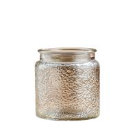 China 500ml Custom Silk Screen Logo Glass Jar with Free Design Label Clear Transparent Carton Packed for sale