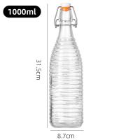 China Eco Friendly Clear Mini Glass Milk Bottles Reusable / Dishwasher Safe Leak Proof ML Capacity for sale