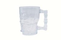 China 520ml Hoshine Joy Large Water Glass Cups with Handles Clear Skull for sale