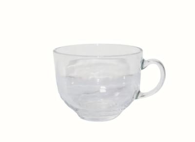 China 450ml Clear Glass Cups for Tea and Coffee Stylish Modern Design for sale