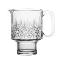 China 600 ML Crystal Clear Tall Footed Pilsner Glass Old Fashioned Bourbon Glass for Everyday Hydration for sale