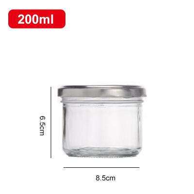 China 200ML Twist Caps with Plastisol Liner Customized Clear Glass Jars Logo Design and Sample Support for sale