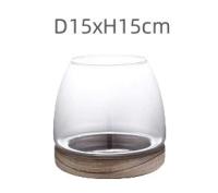 China H15cm Fish Bowl Elegant Glass Vase Decor For Modern Home And Office for sale
