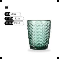 China 300ml Green Colored Glass Tumblers For Everyday Use And Parties for sale