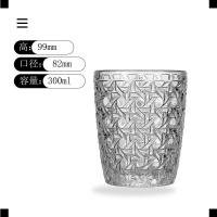 China 300ML Clear Embossed Glass Cups With Intricate Designs for sale
