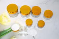 China Screw Cap 60ML Transparent Glass Cosmetic Jars durable for sale