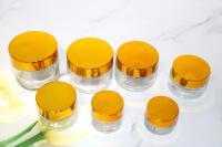 China 15ML Transparent Glass Cosmetic Jars with Screw Caps for Cosmetic Packaging for sale