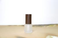 China 20ml Empty Refillable Frosted Glass Cosmetic Jars with Screw Cap for sale