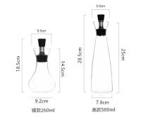 China 17 Oz Transparent Glass Olive Oil Bottle , Olive Oil Decorative Bottles for sale