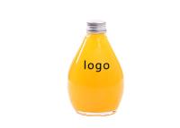 China 280ml Frosted Glass Bottles For Juice Milk Tea Beverage Aluminum Cap for sale