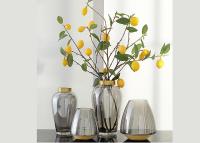 China Modern Glass Vase Simple Style Creative Geometric Shape Mouth Blowing Craft for sale