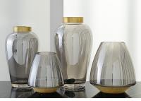China Modern Glass Vase Simple Style Creative Geometric Shape Mouth Blowing Craft for sale
