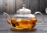 China 50 OZ Clear Heat Resistant Glass Teapot , Heat Proof Glass Tea Kettle for sale