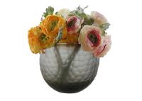 China Gray Decorative Glass Vases Clear European Style Diversified Size for sale