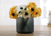 China Gray Decorative Glass Vases Clear European Style Diversified Size for sale
