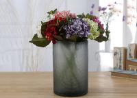 China Gray Decorative Glass Vases Clear European Style Diversified Size for sale