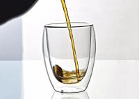 China Double Wall Personalized Glass Cup / Custom Made Glass Cups OEM Service for sale