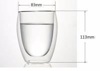 China Double Wall Personalized Glass Cup / Custom Made Glass Cups OEM Service for sale