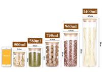 China 175ml 300ml Sealed Glass Jars Transparent Color Borosilicate Glass for sale