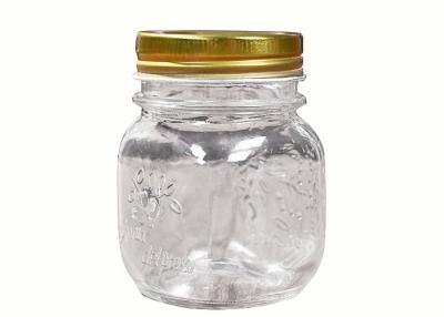 China Airtight Empty Glass Jars , Glass Bottles For Juice Storage Clear Color for sale